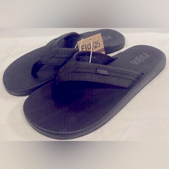 Flojos | Shoes | Flojos Mens Sandals Black Size 2 Memory Foam Flip Flop ...